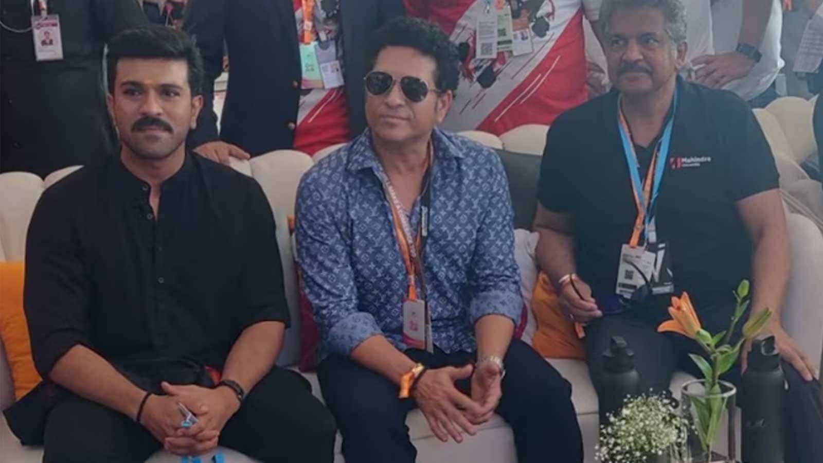 Photo of Ram Charan With Sachin Tendulkar At Formula E Race In ...