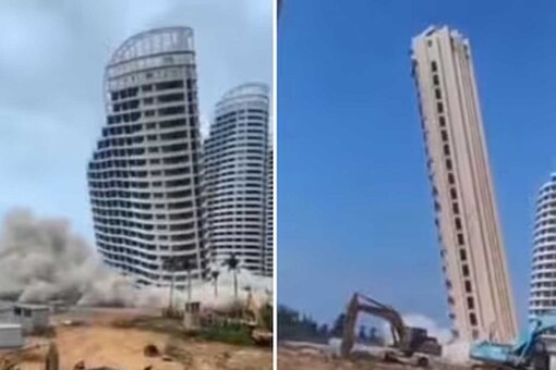 Watch: In China, Unfinished High-rises Demolished In Seconds - News18