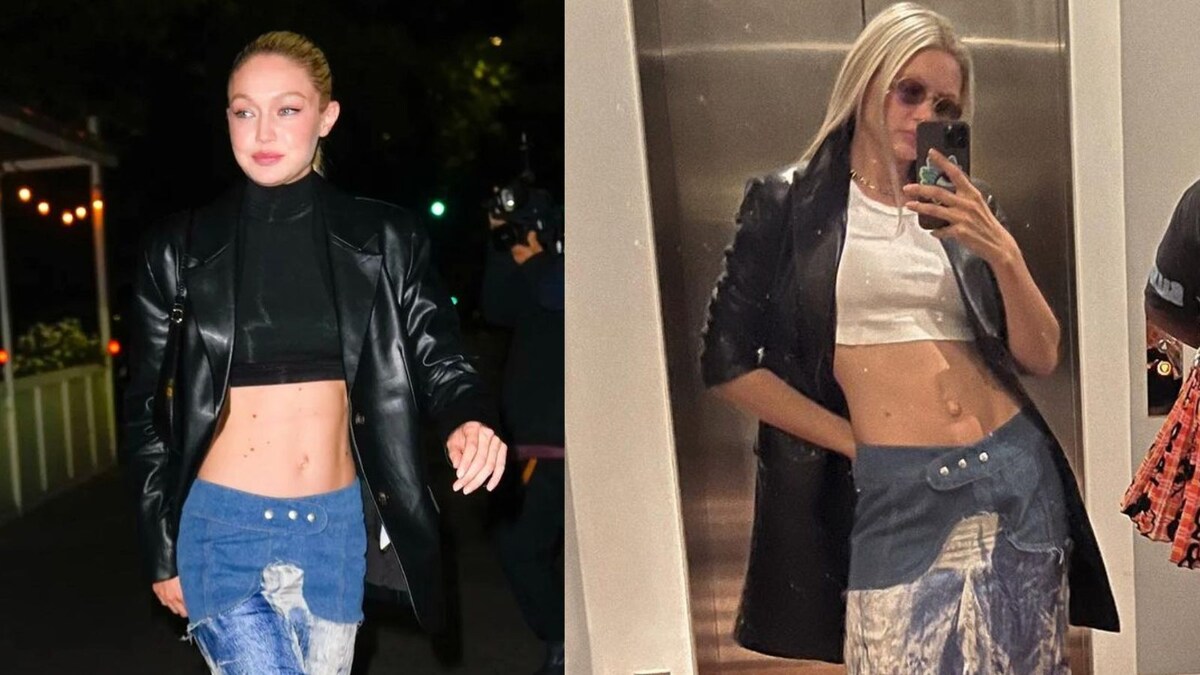 Pics: Gigi Hadid Brings Back Denim Trend, but With a Twist - News18