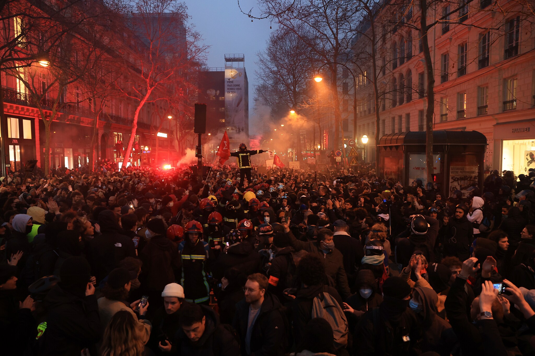 Violence Surges in French Protests as Parisians Take to Streets Against ...