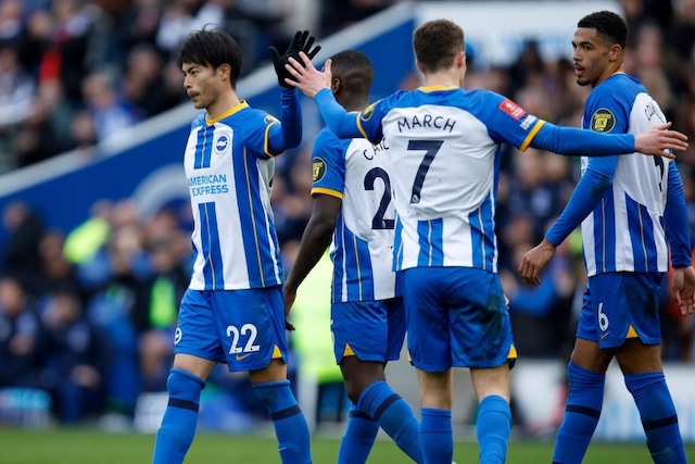 Brightons Dressing Room Celebration After Manchester United Win Sparks