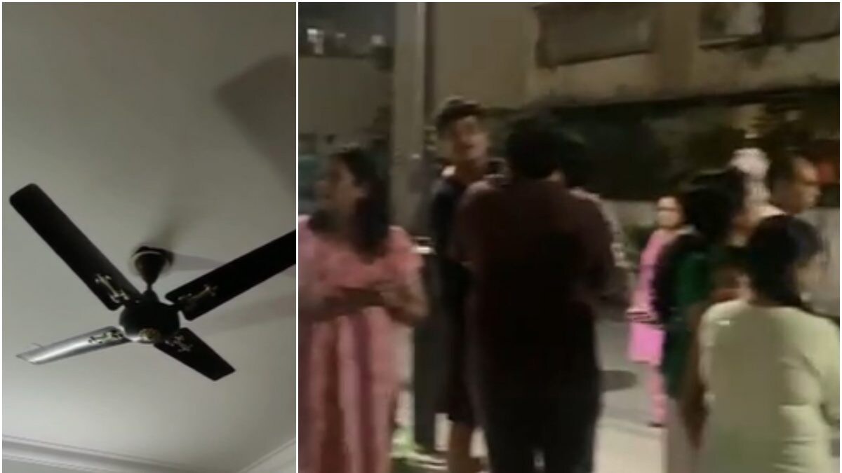Fan Shakes, People Rush Out of Buildings as Earthquake Jolts Delhi-NCR ...