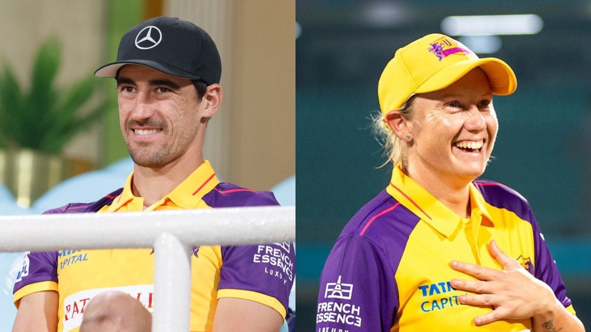 Mitchell Starc Dons UP Warriorz Jersey to Support Wife Alyssa Healy ...