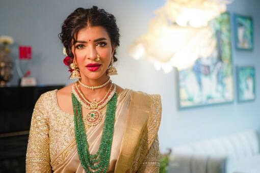 Lakshmi Manchu Exuded Royalty In Six Yards Of Sheer Elegance At Her Brother Manoj Manchus