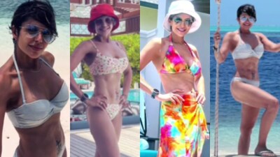 Mandira Bedi Flaunts Insane Abs in Sexy Bikinis from Maldives Vacay ...