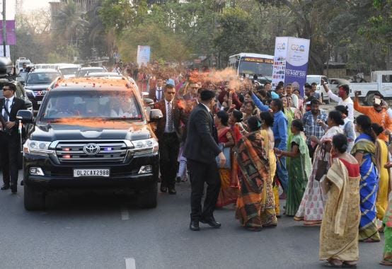 Hundreds Line up to Welcome PM Modi in Guwahati | See Photos - News18