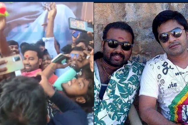 Cool Suresh Brings Toy Helicopter At First Day Screening Of Simbu’s ...