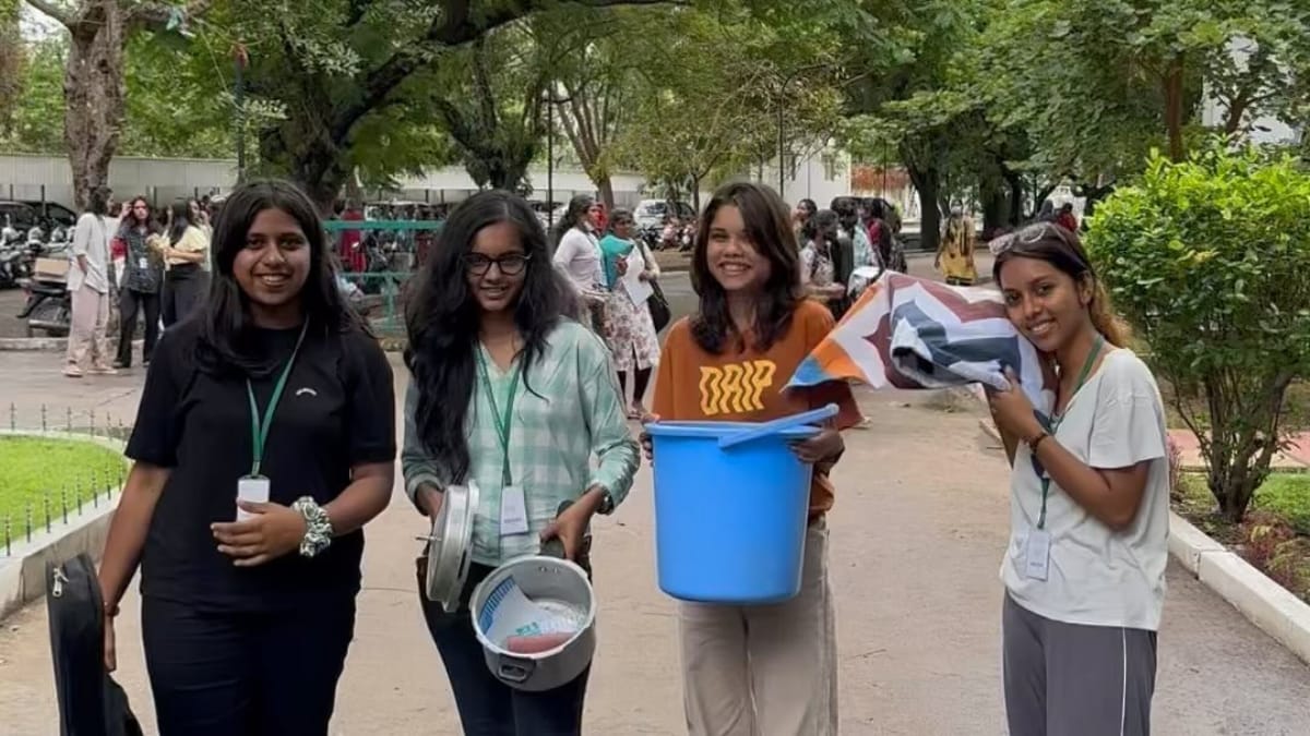 Students Ditch Backpacks For Pressure Cookers And Laundry Baskets On ...