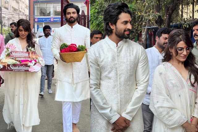 Samantha Ruth Prabhu, Dev Mohan Visit Peddamma Temple Ahead of Shaakuntalam Promotions - News18
