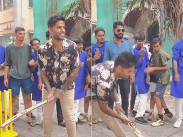 Watch: Suryakumar Yadav Tried His Hand In Mumbai’s Gully Cricket; Plays ...