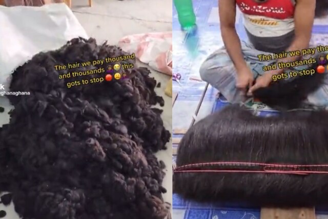 Viral Video Showing How Wigs Are Made From Scratch Leaves Internet in ...