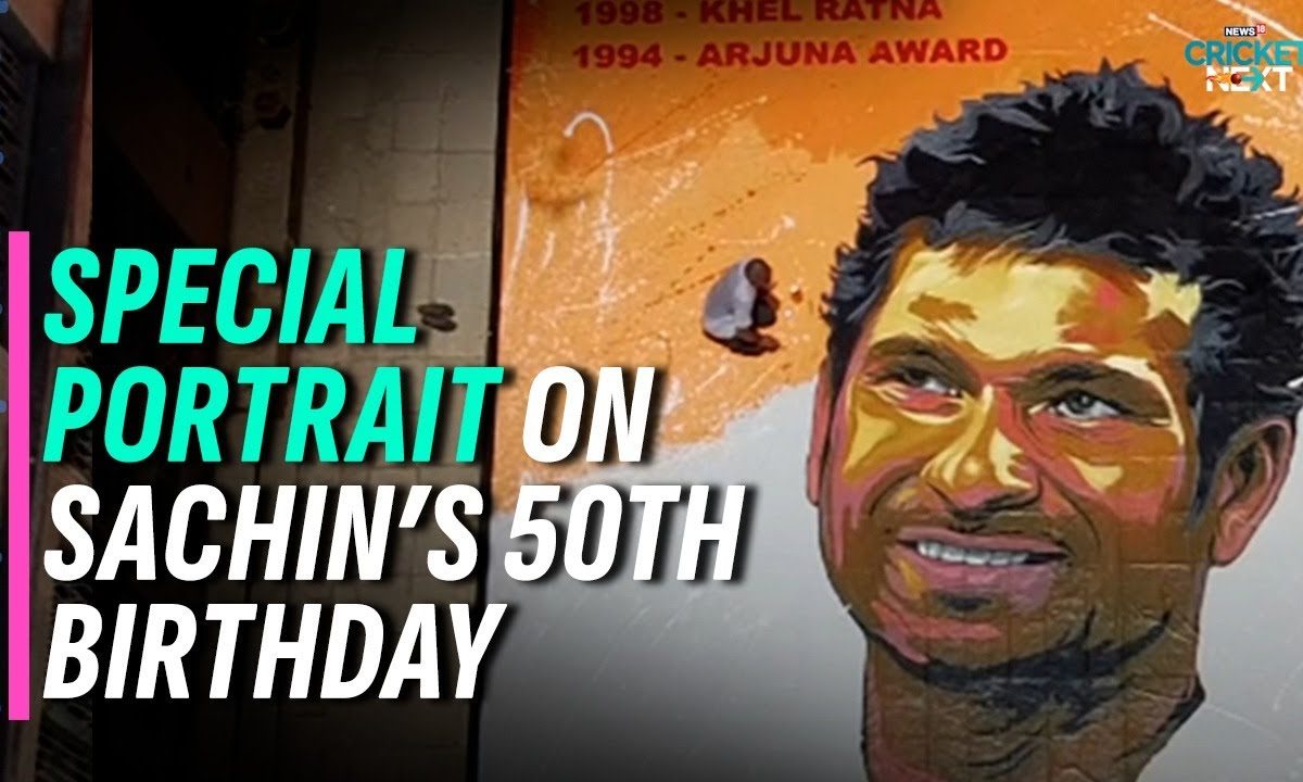 Fans Make 50-Foot-Long Portrait of Sachin Tendulkar To Mark His 50th ...