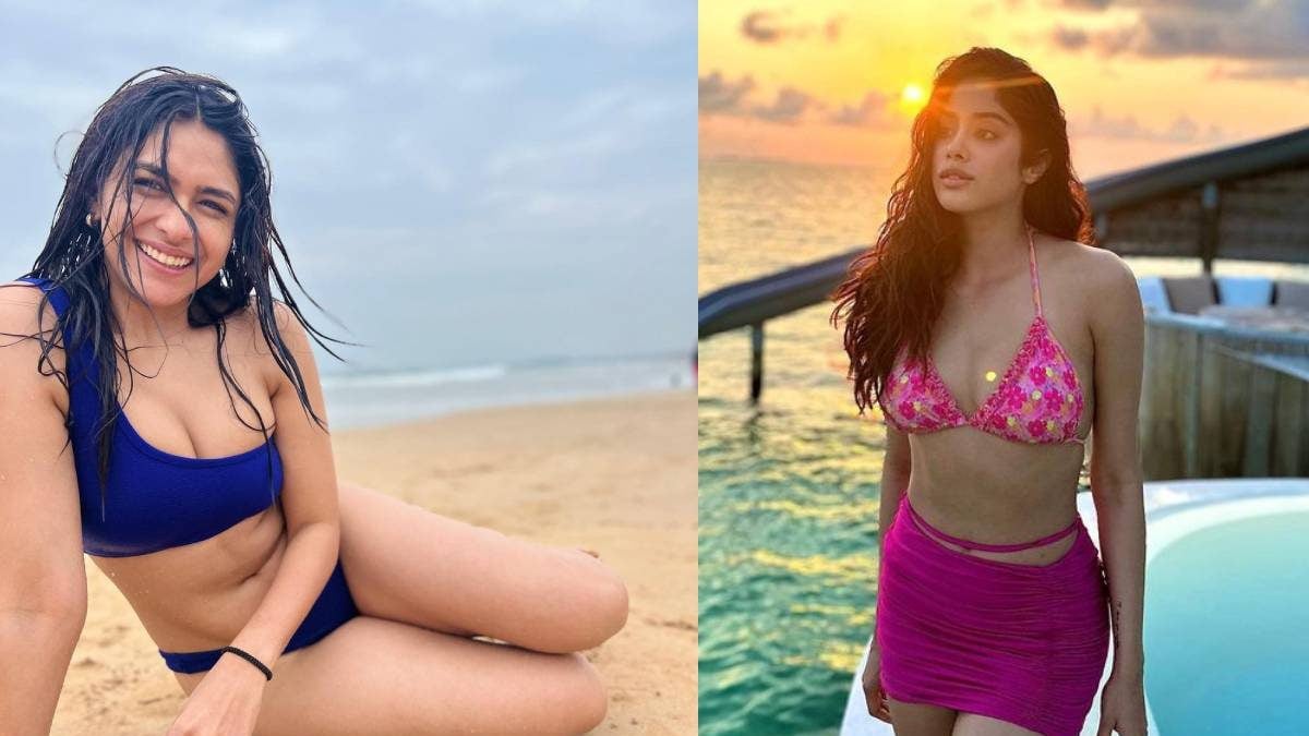 Janhvi Kapoor To Mrunal Thakur: Bollywood Divas Raise Temperatures In Stylish Bikinis, See Their ...