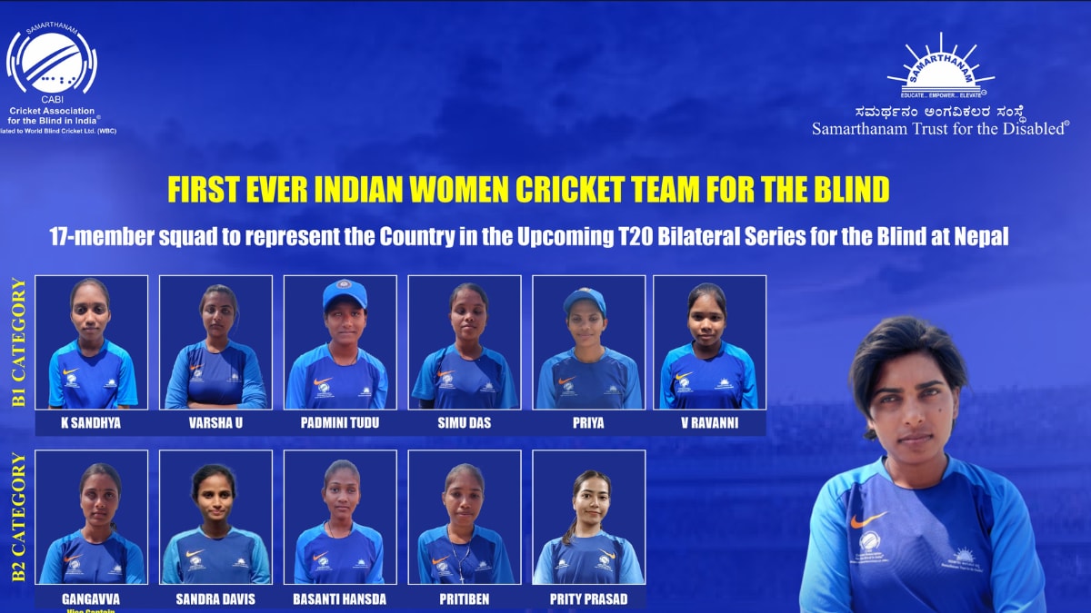 India's First-ever Women’s Team for Visually Impaired Cricketers Set to ...