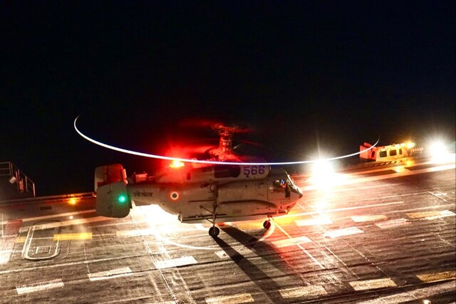 Maiden Night Landing of Helicopters Onboard INS Vikrant Successful, Say Navy Officials | Pics ...