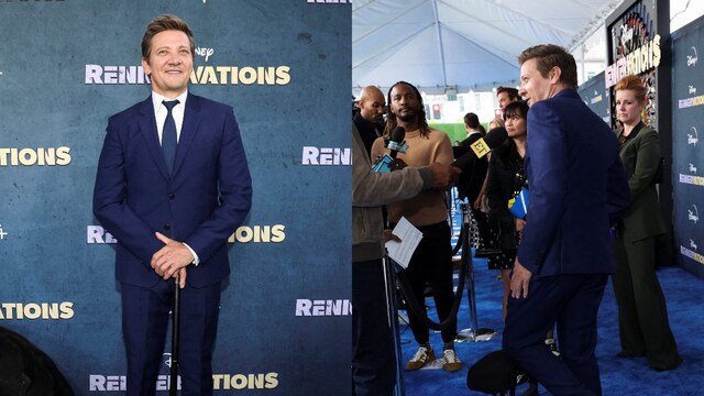 Jeremy Renner Uses Motorist Scooter in FIRST Red Carpet Appearance ...