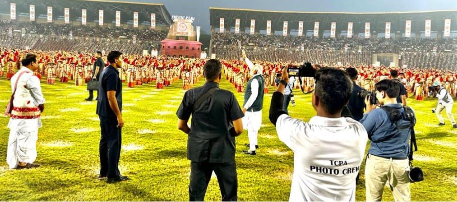 PM Modi Attends Mega Bihu Programme in Guwahati | In Photos - News18