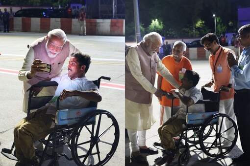 PM Modi Clicks 'Special Selfie' with BJP Worker from TN's Erode ...