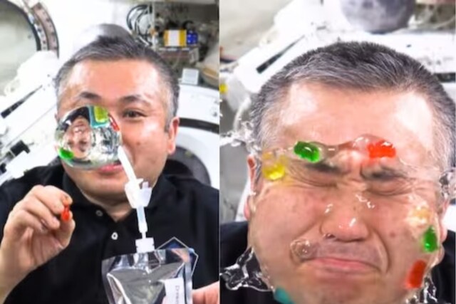 Watch: How The Water Bubble Holds Together In Space In Microgravity ...