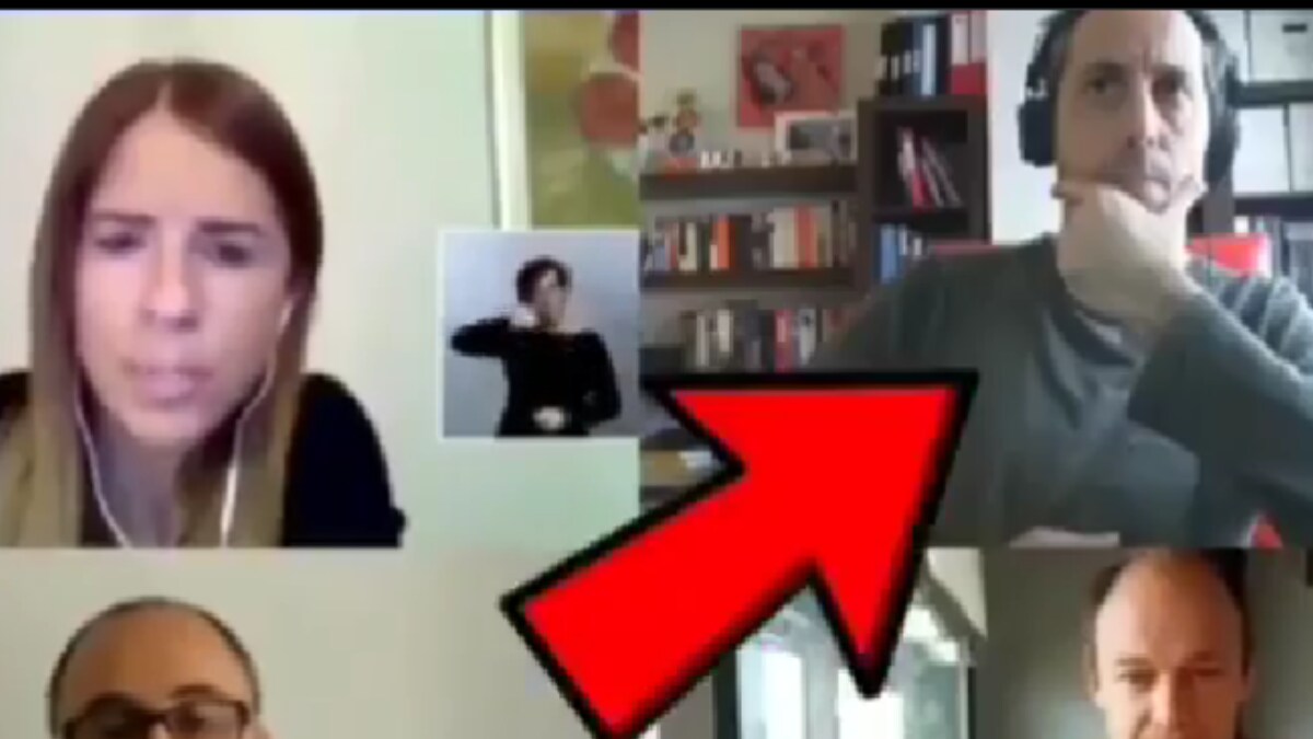 ROFL Clip Shows Man Quickly Adjusting Photo Cover On Zoom Call To ...