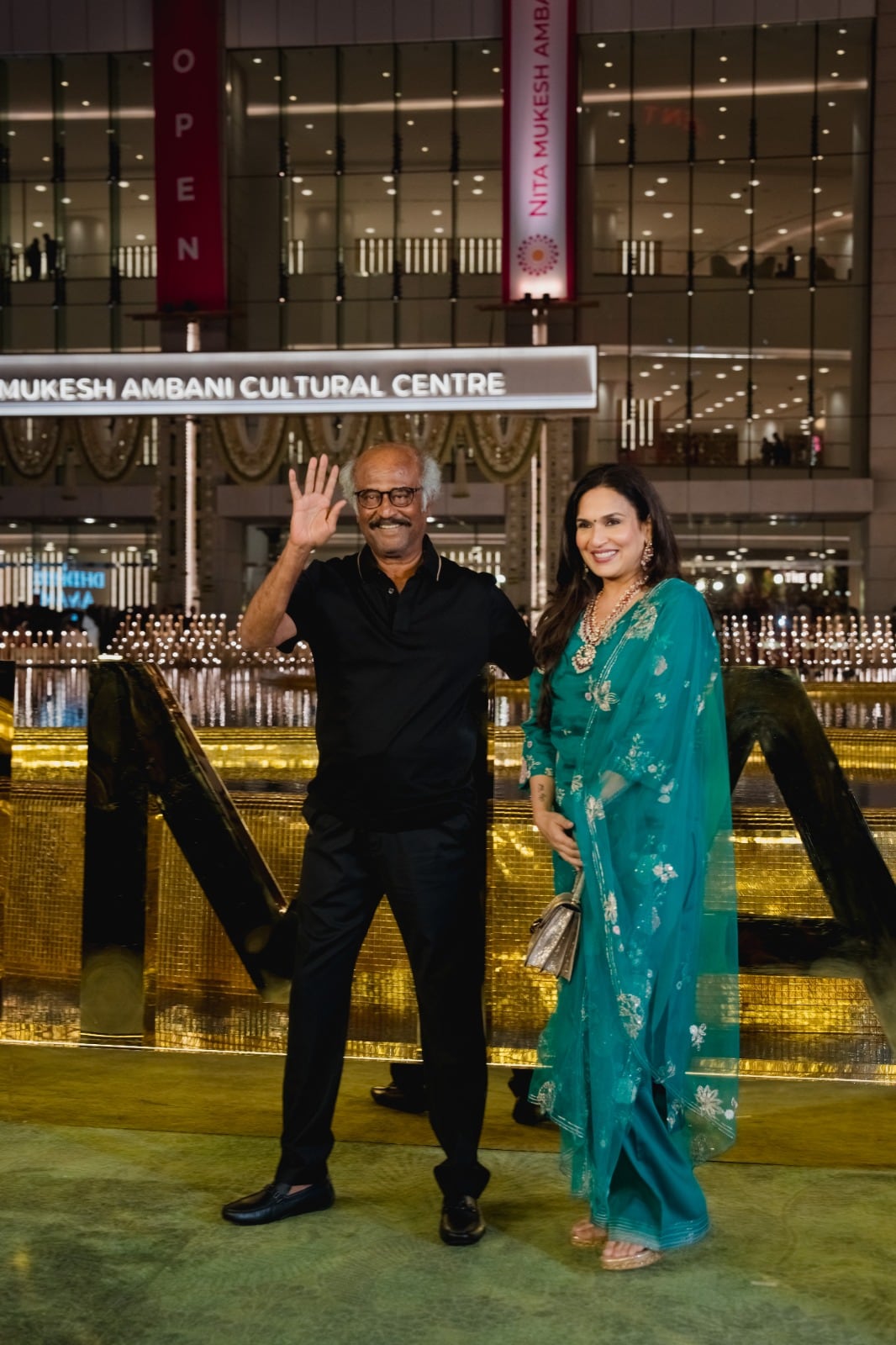 NMACC Event: Nita Ambani-Mukesh Ambani Pose For Paps; Rajinikanth, Alia ...