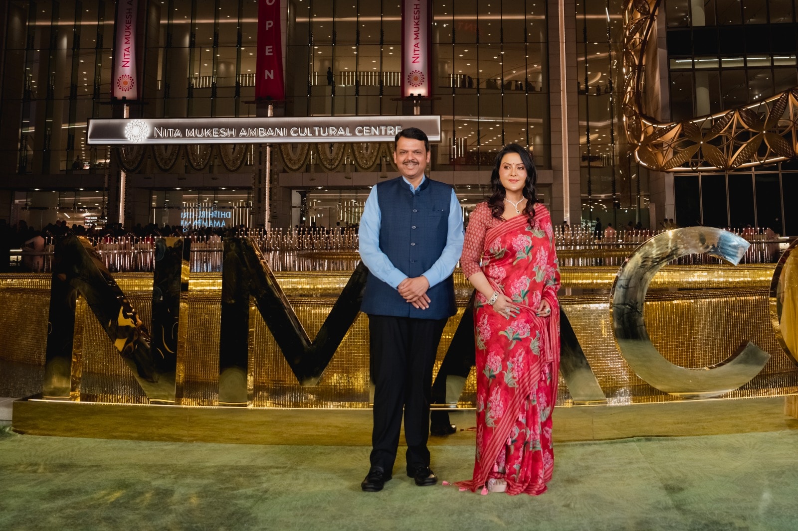 NMACC Event: Nita Ambani-Mukesh Ambani Pose For Paps; Rajinikanth, Alia Bhatt and Others Attend ...