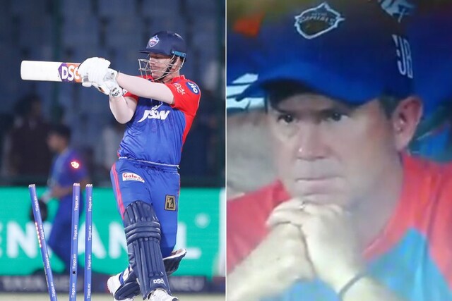 WATCH: Angry Ricky Ponting Gives Frigid Stare After DC Captain David Warner Falls for a 2-ball ...
