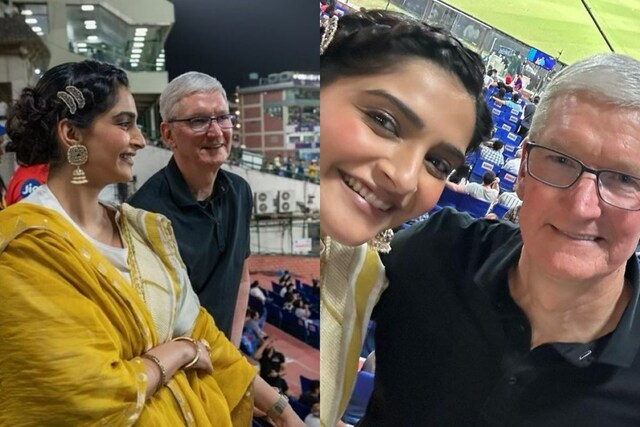 Sonam Kapoor Slips Into Sari To Watch IPL Match With Apple CEO Tim Cook ...