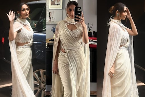 Malaika Arora’s White Saree and Cape Are the Stuff of Fashion Dreams ...