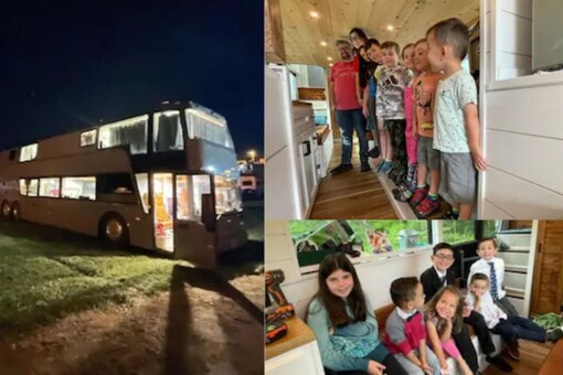 US Family Shifts In Double-Decker Bus; A Tour Of The Luxurious Mobile ...
