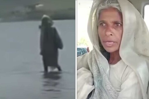 The Reality Behind Viral Video Of Woman Walking On Narmada River - News18