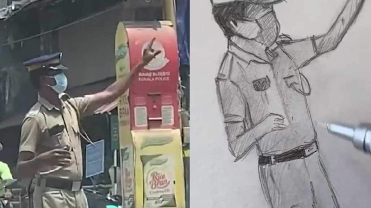 Kerala Police Officer Beams With Happiness After Receiving A Surprise ...