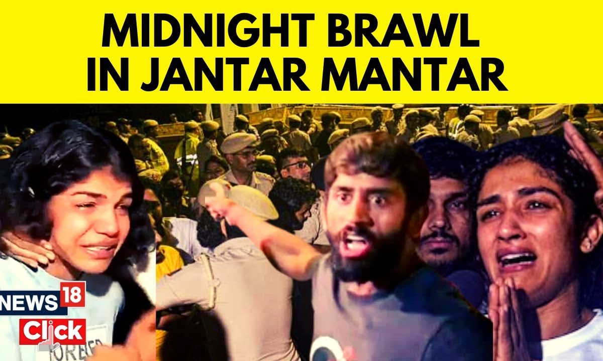 Wrestlers Protest Scuffle Breaks Out Between Wrestlers And Delhi Police