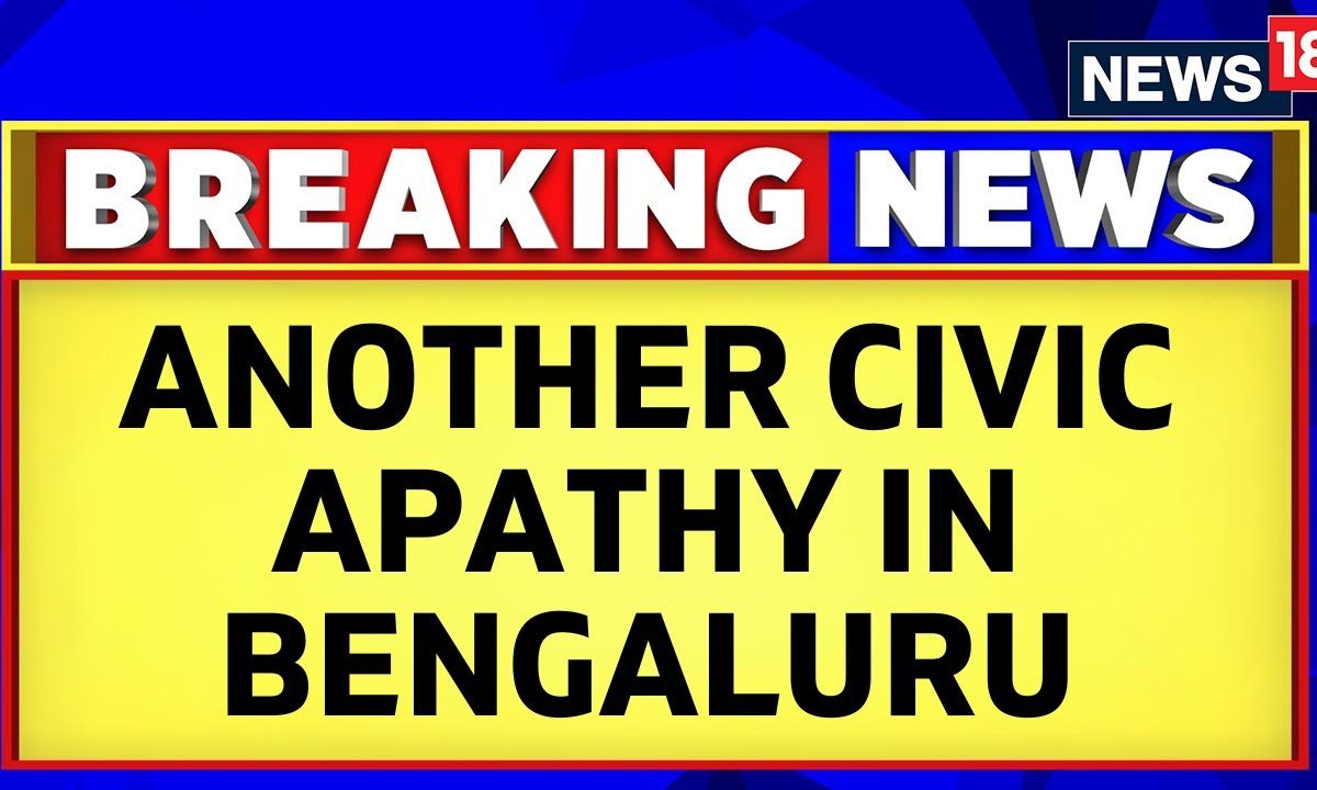 Karnataka News Civic Apathy In Bengaluru 32 Year Old Bengaluru Man