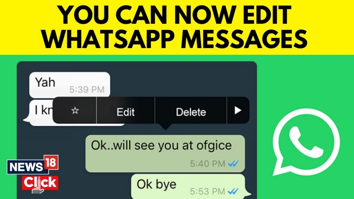 Whatsapp's New Edit Button Feature | Whatsapp | Edits On Whatsapp ...