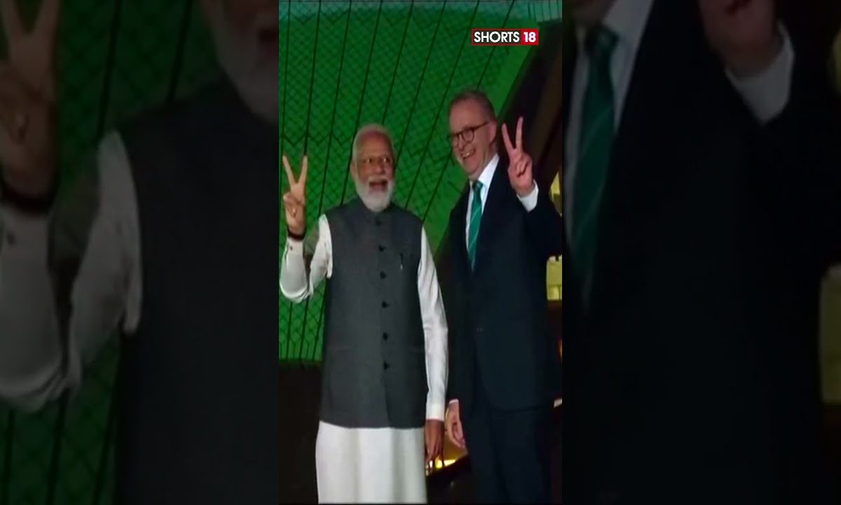 PM Modi In Sydney | The Sydney Harbour And Opera House Light Up In The Colours Of Tiranga | # ...