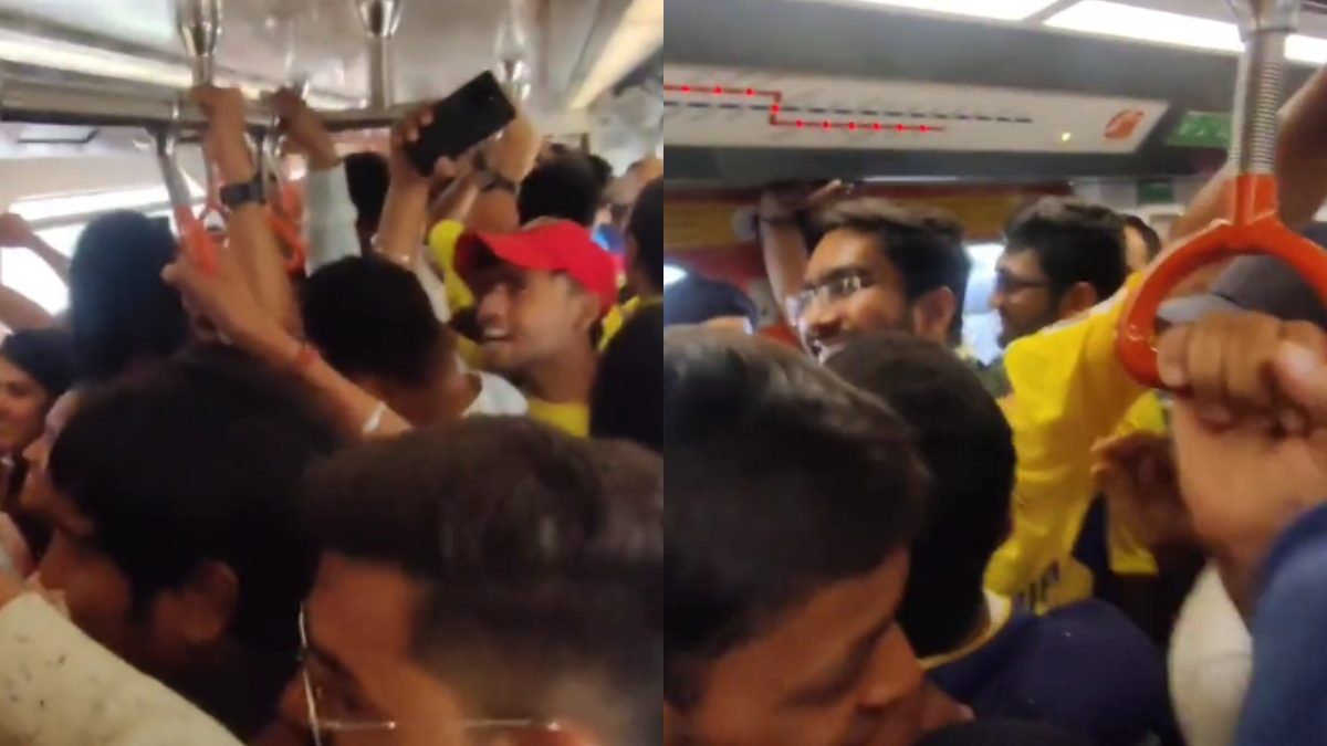 Watch IPL 2023 Final: CSK Fans Take Over Ahmedabad Metro With 'Dhoni ...