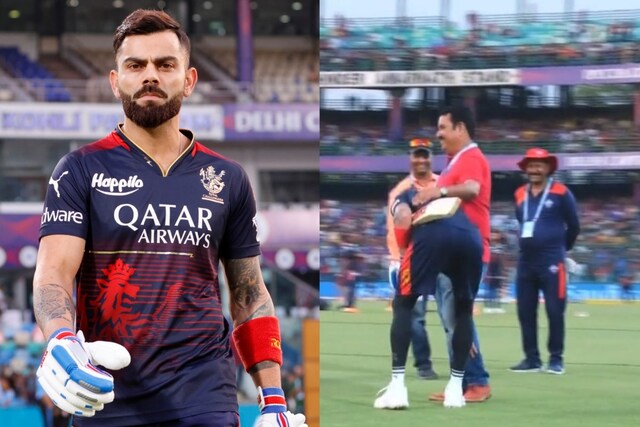 WATCH: Virat Kohli Meets His Childhood Coach Rajkumar Sharma, Touches His Feet Ahead of DC vs ...