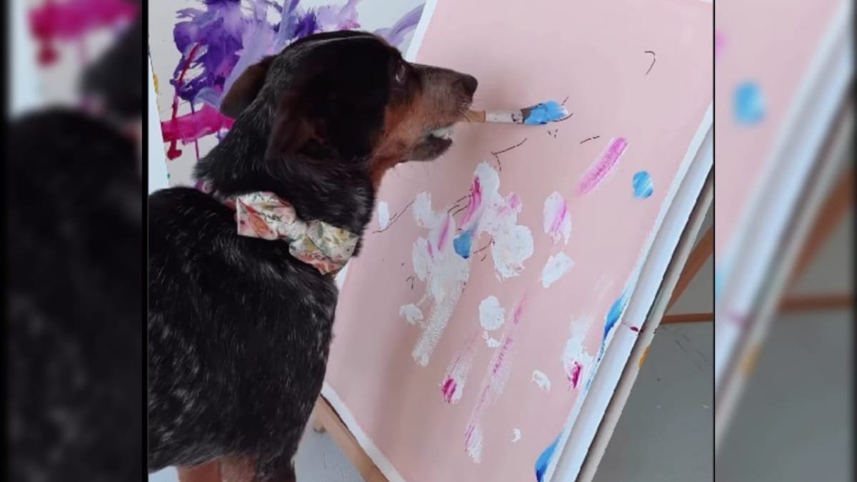 This Dog Painter's Creation Is So Good That Internet Is Already Bidding ...