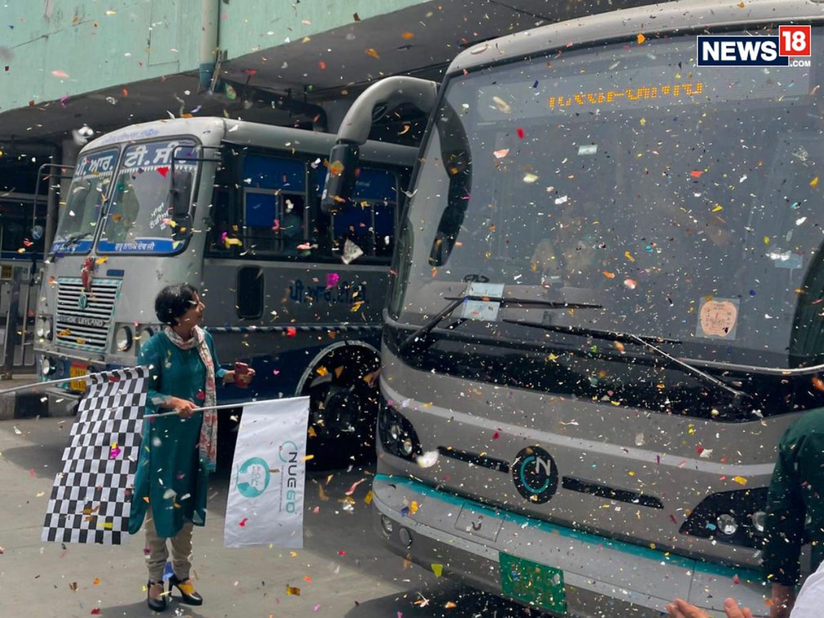 IN PICS: NueGo Electric Bus with All-Women Crew - News18