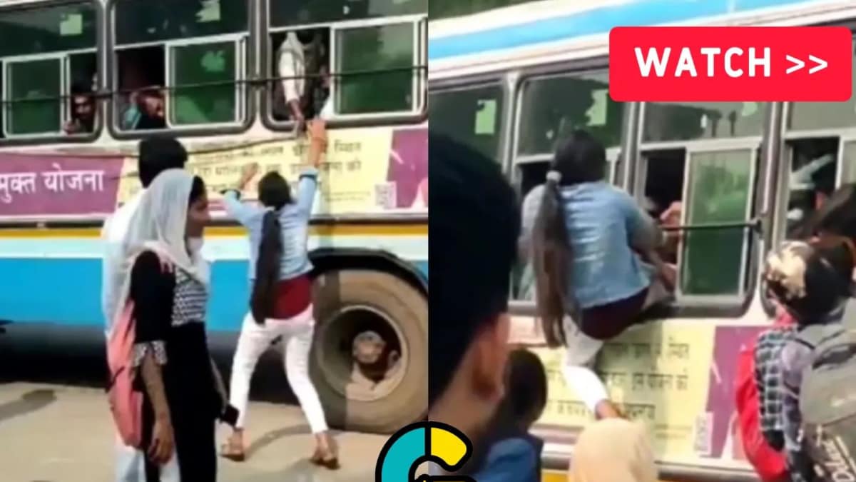 Viral Video: Girl Climbs Moving Bus Through Window, Internet Compares ...