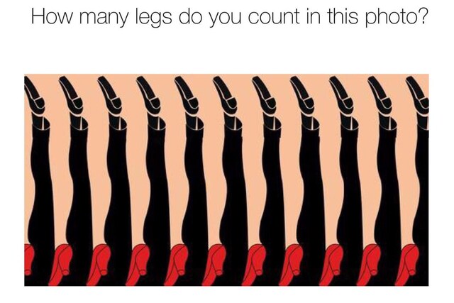 How Many Legs Can You See In This Optical Illusion? Answer In 10 ...