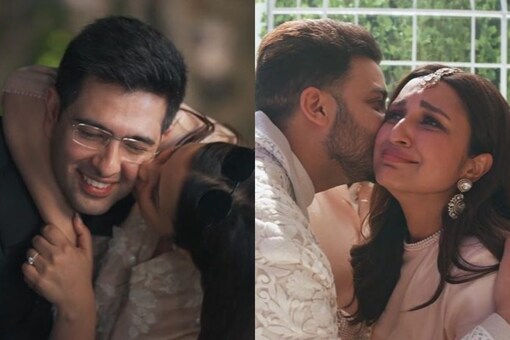 Parineeti Chopra Kisses Raghav Chadha, Hugs Him and Gets Teary-Eyed In Engagement Video; Watch ...
