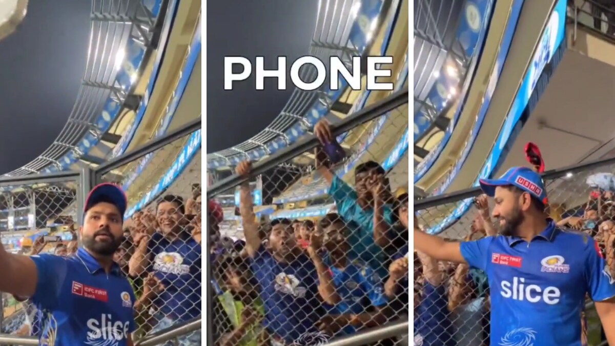 Rohit Sharma Teases Fan by Walking Away With His Phone After Selfie ...