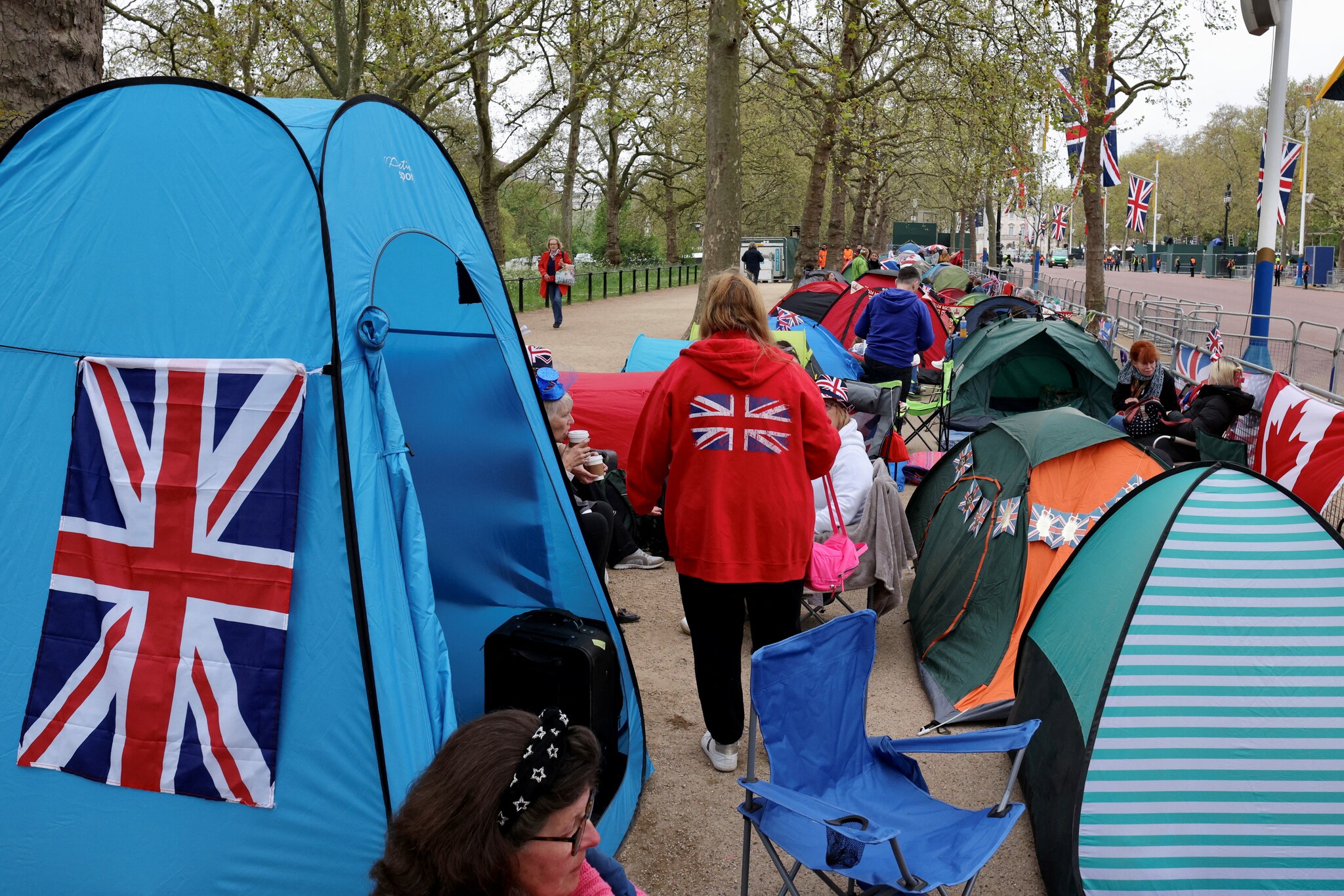 King Charles III Coronation: Royal Watchers Camp Outside Buckingham ...