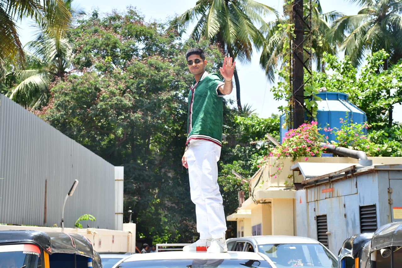 Shubman Gill Turns Indian Spider Man Climbs On Car To Pose For Paps