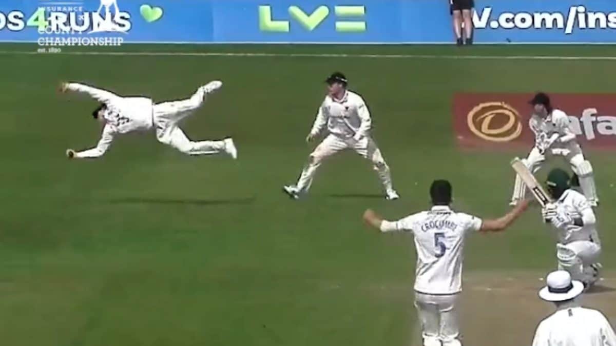 Watch: Steve Smith Pulls Off a Ridiculous One-handed Diving Catch in County Championship ...