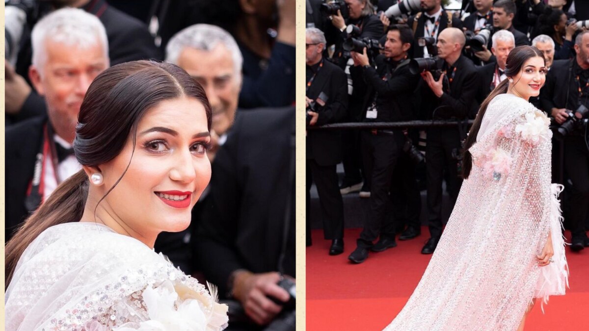 Sapna Choudhary Steals the Spotlight at Cannes Red Carpet in Gorgeous ...
