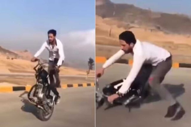 Man Performs Stunt Standing On A Bike, Here's What Happened Next - News18