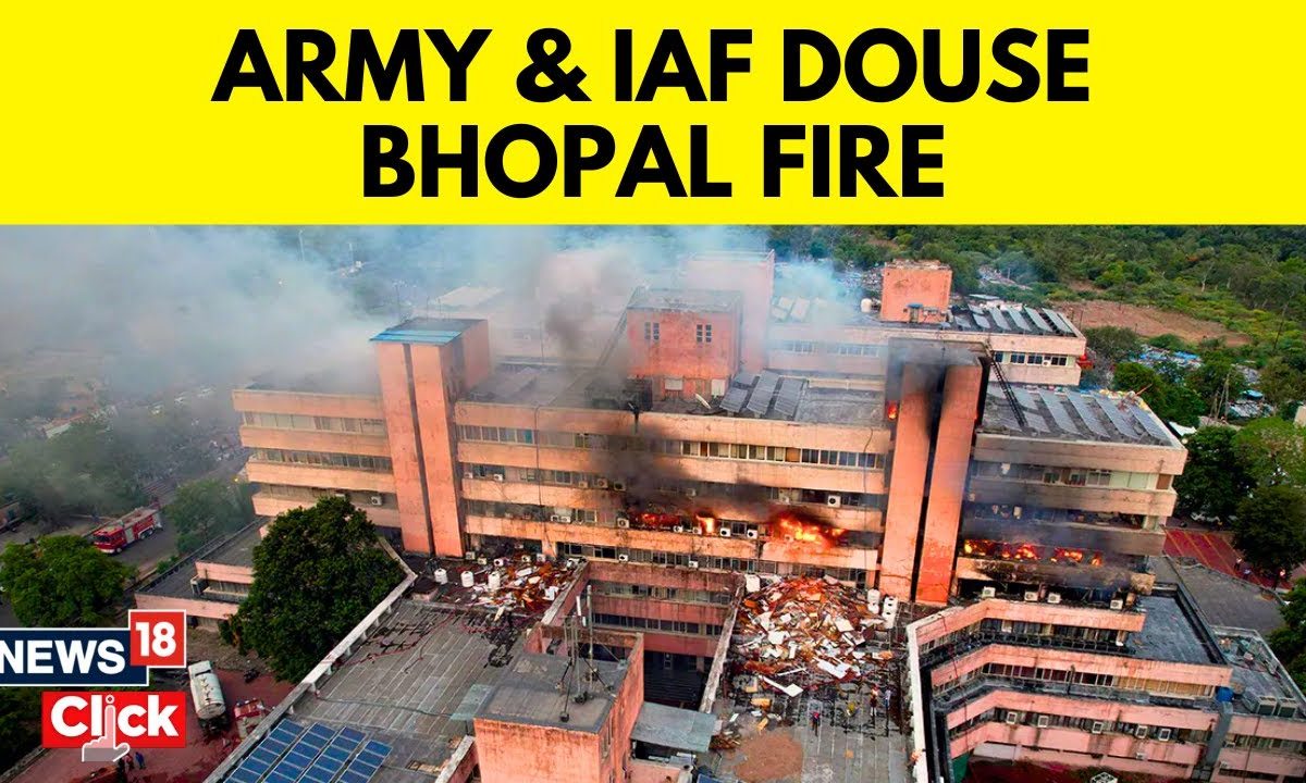 Fire In Satpura Bhawan Bhopal | Fire Doused After Over 13 Hours Of ...